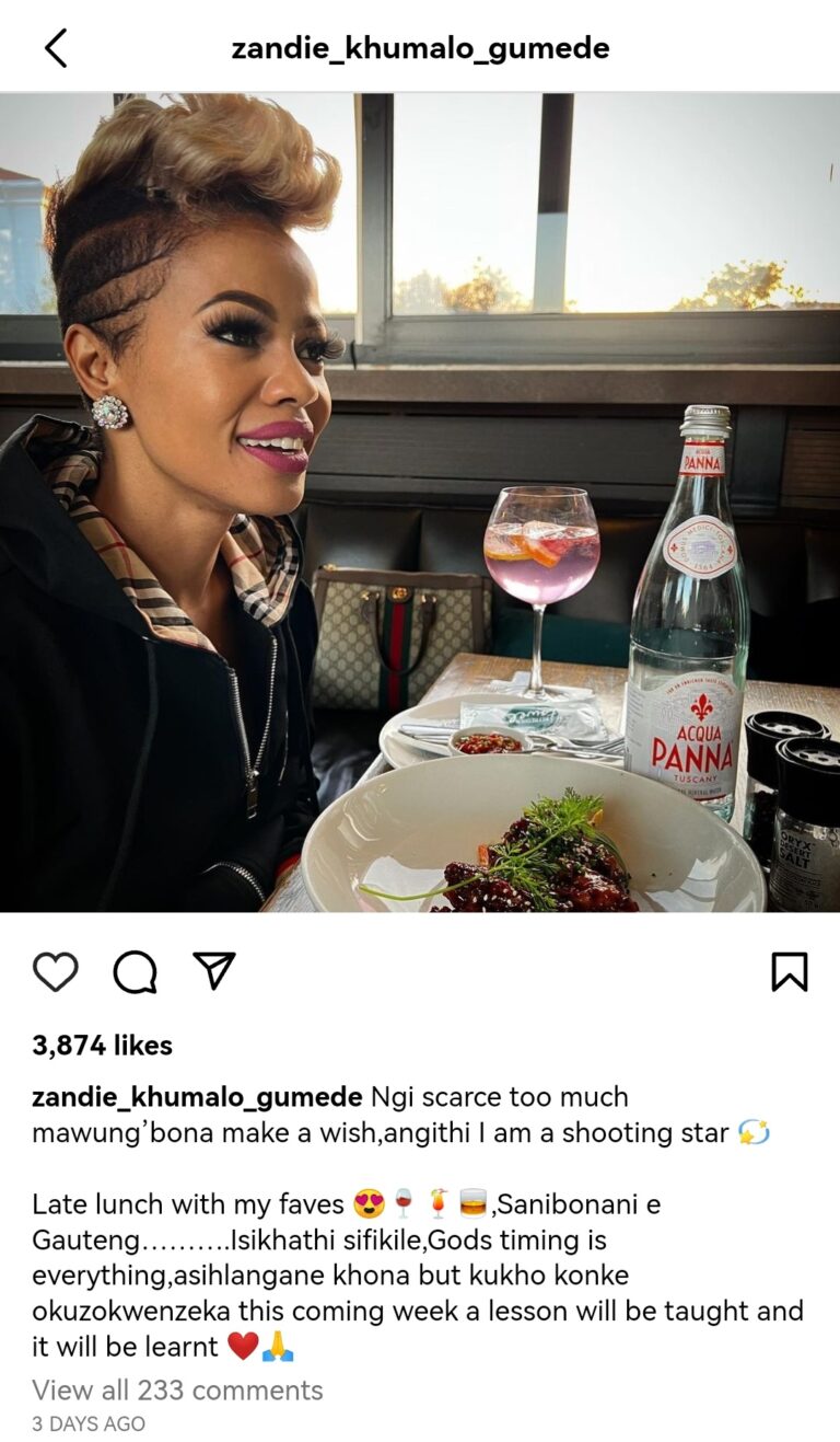 Zandile Khumalo Receives Backlash Following Her Insolent Comments ...
